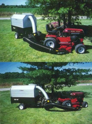 Trac Vac 1080 Lawn Tractor Mower Bagger Vacuum Pull Behind 11 hp Brigg