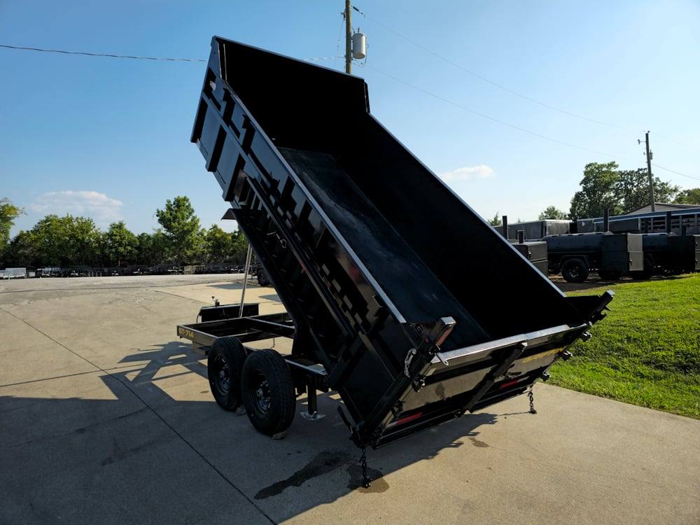 7x14 Telescopic Hydraulic Dump Trailer with 3ft Sides (2) 7K Axles 14K