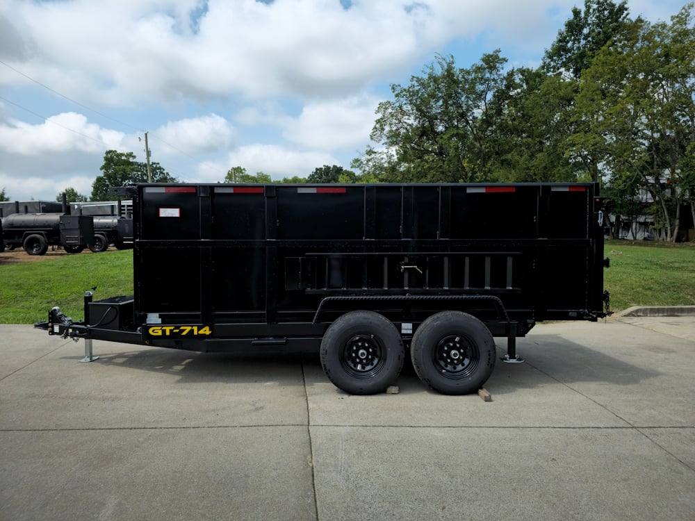 7x14 Telescopic Hydraulic Dump Trailer with 4ft Sides (2) 7K Axles 14K