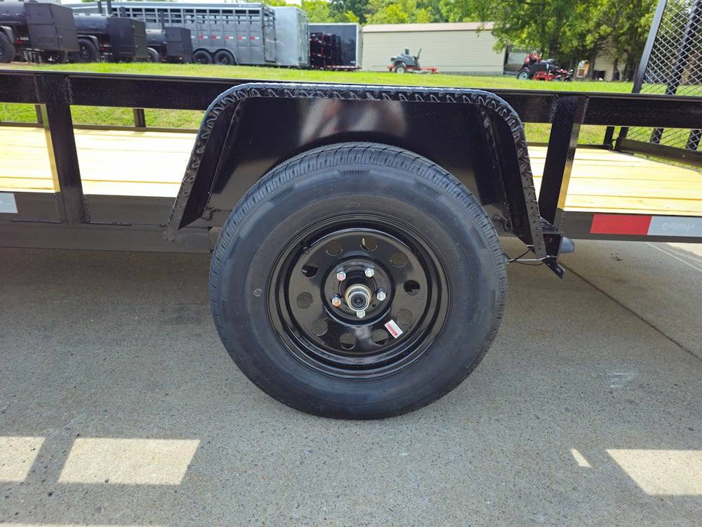 6.4x14 Straight Deck Utility Trailer 3,500lb Axles Tall Gate
