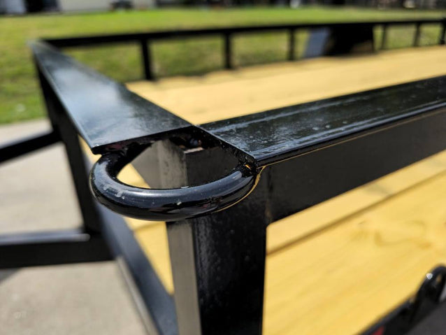 6.4x14 Straight Deck Utility Trailer 3,500lb Axles Tall Gate