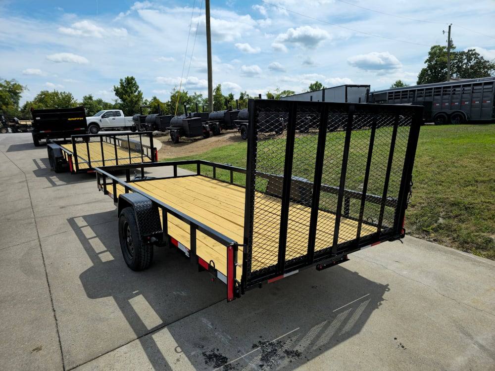 6.4x14 Straight Deck Utility Trailer 3,500lb Axles Tall Gate