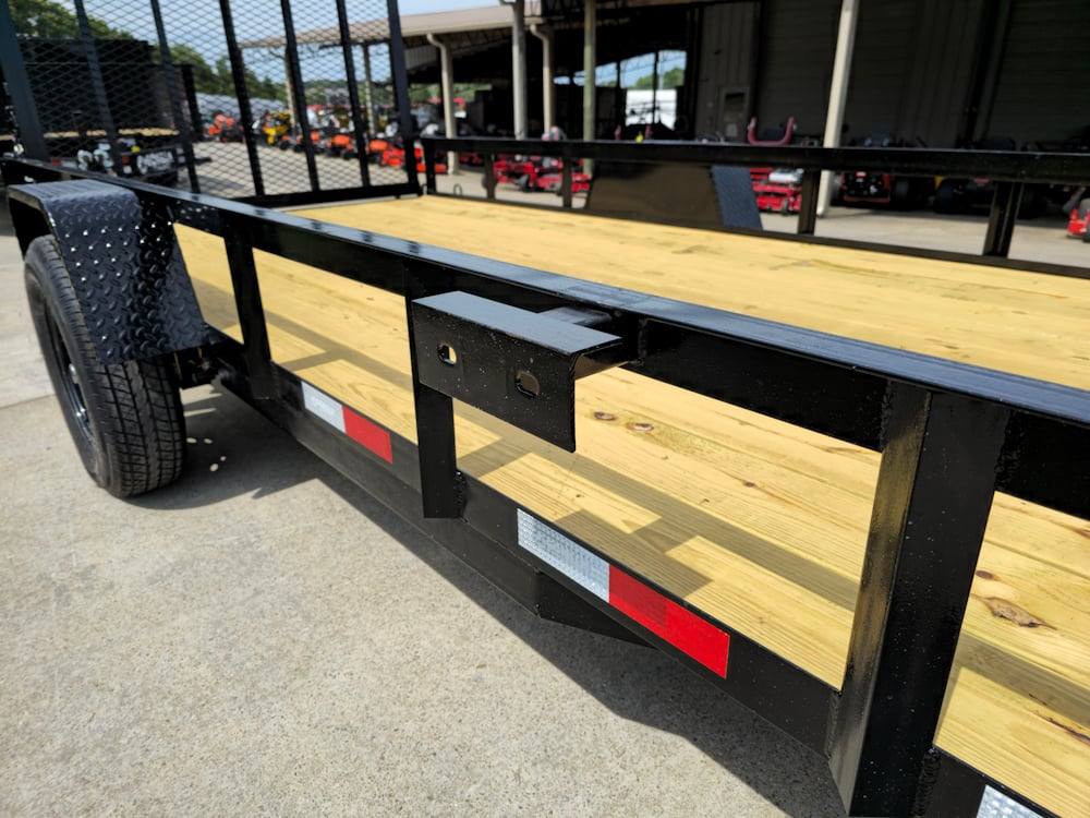 6.4x14 Straight Deck Utility Trailer 3,500lb Axles Tall Gate