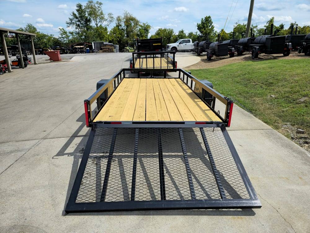 6.4x14 Straight Deck Utility Trailer 3,500lb Axles Tall Gate