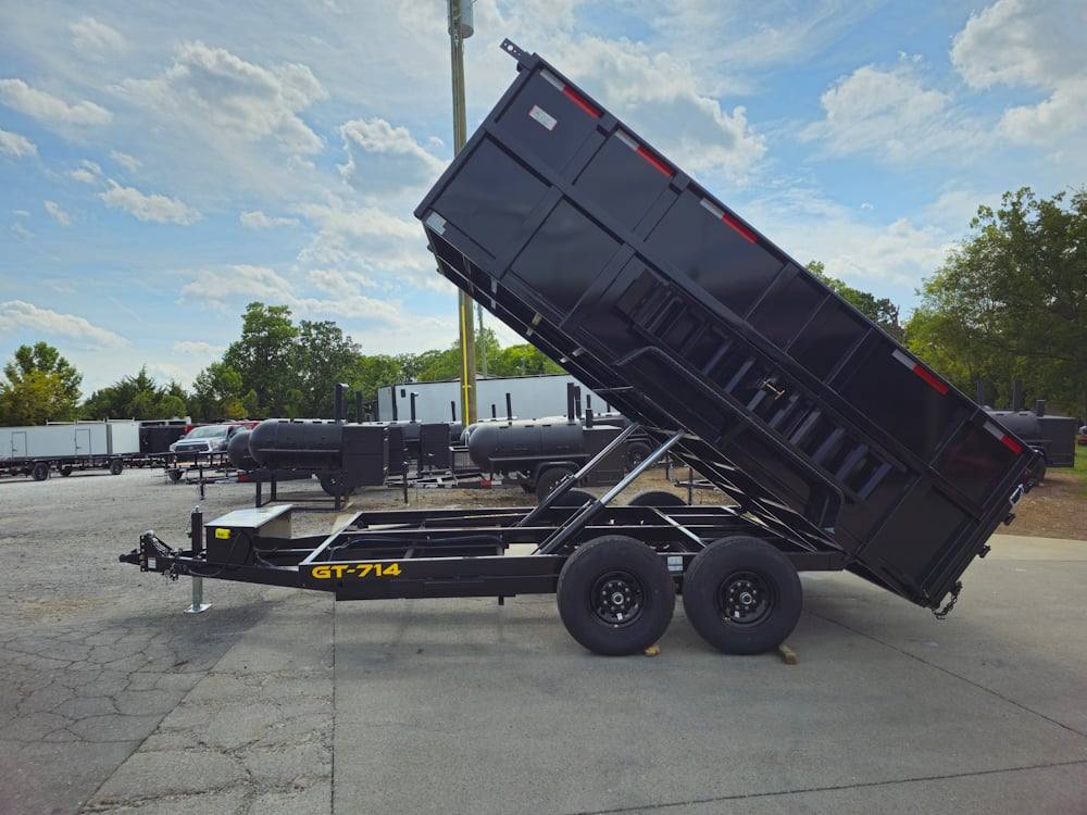 7x14 Hydraulic Dump Trailer with 4ft Sides (2) 7K Axles 14k GVWR