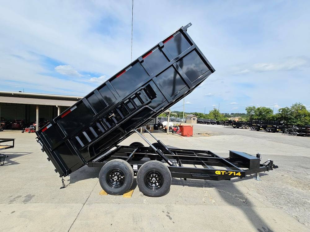 7x14 Hydraulic Dump Trailer with 4ft Sides (2) 7K Axles 14k GVWR