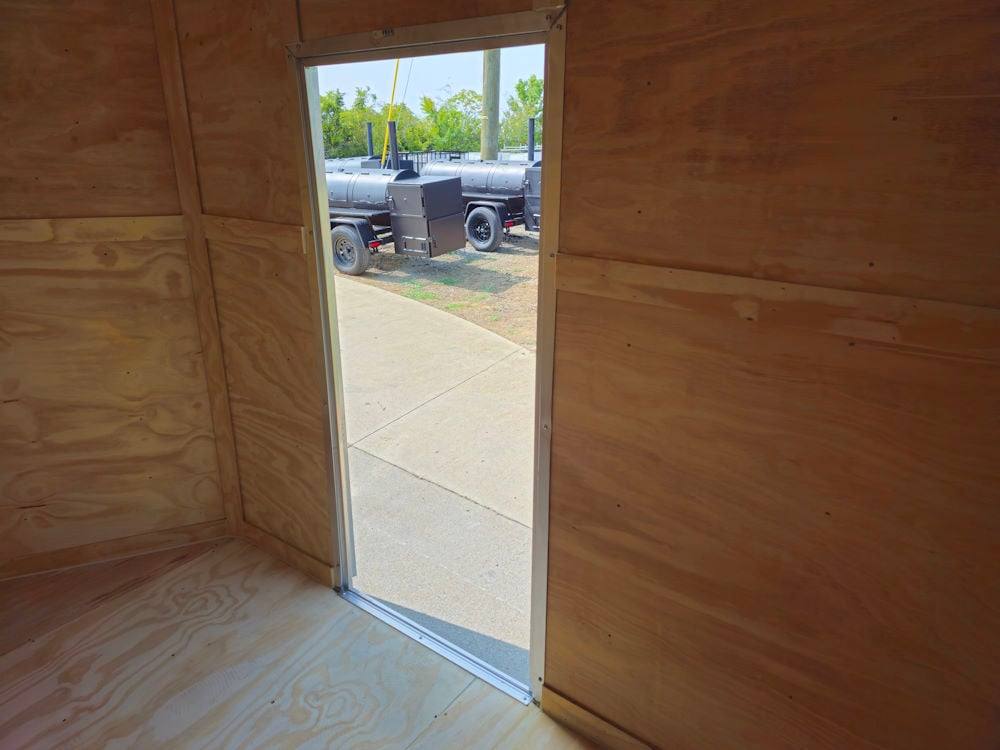 7x16 Charcoal V-Nose Enclosed Storage Trailer (2) 3,500lb Axles