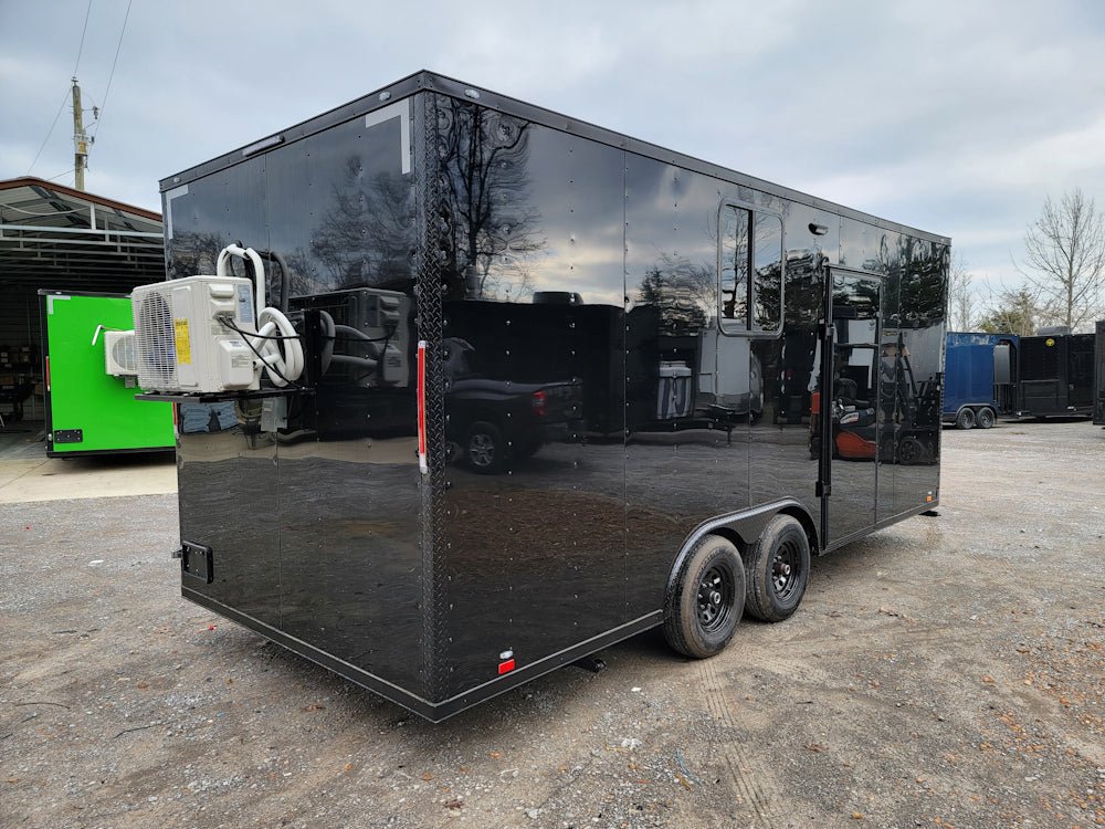 8.5' X 20' Black Concession Trailer Office & Mobile Command Center ...