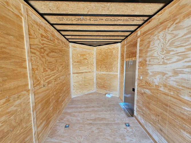 Enclosed Trailer 8.5x24 Black W/ Silver Trim Cargo & Toy Hauler 9ft ...