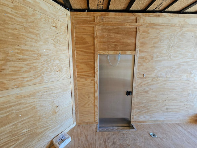 Enclosed Trailer 8.5x24 Black W/ Silver Trim Cargo & Toy Hauler 9ft ...