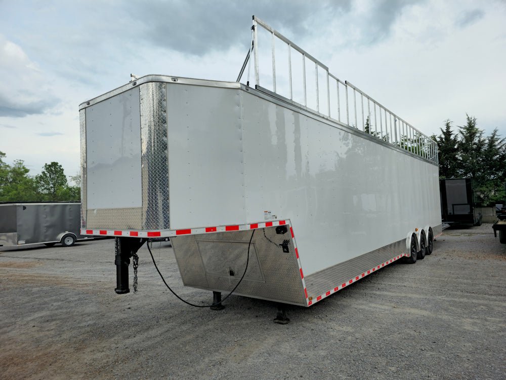 8.5' X 44' Gooseneck Custom Event Stage Trailer - SLE Equipment