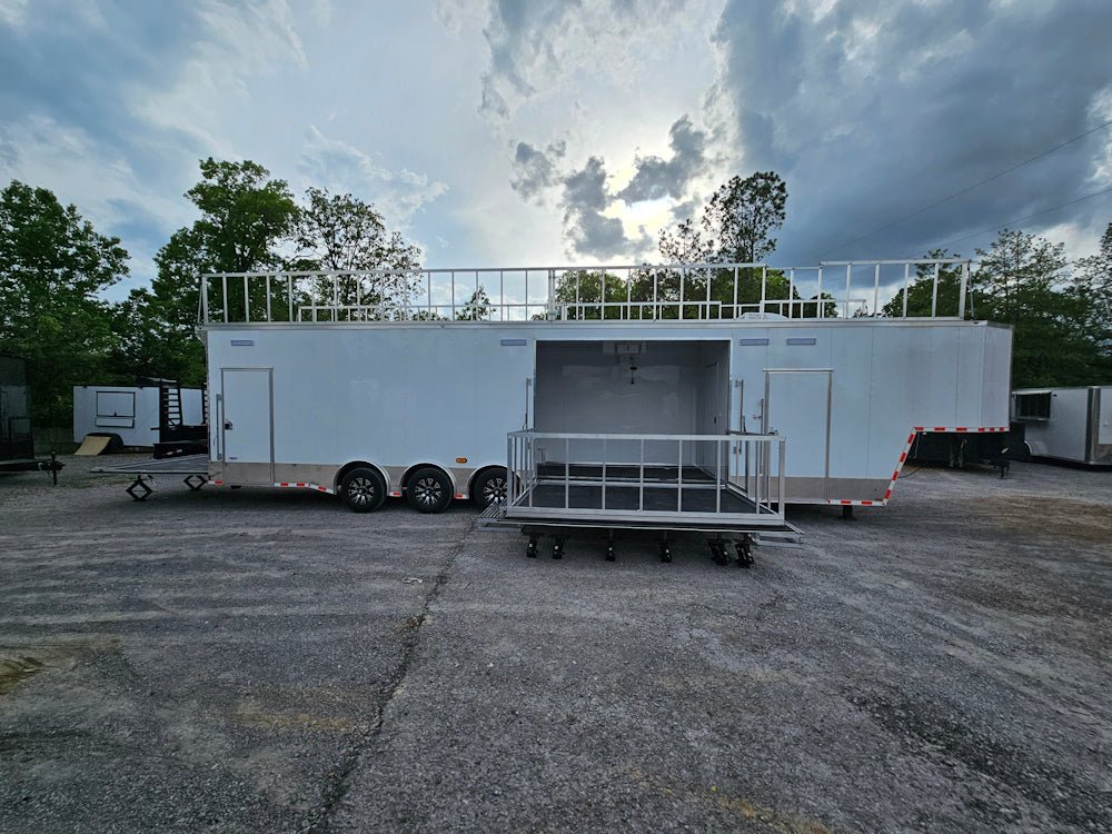 8.5' X 44' Gooseneck Custom Event Stage Trailer - SLE Equipment