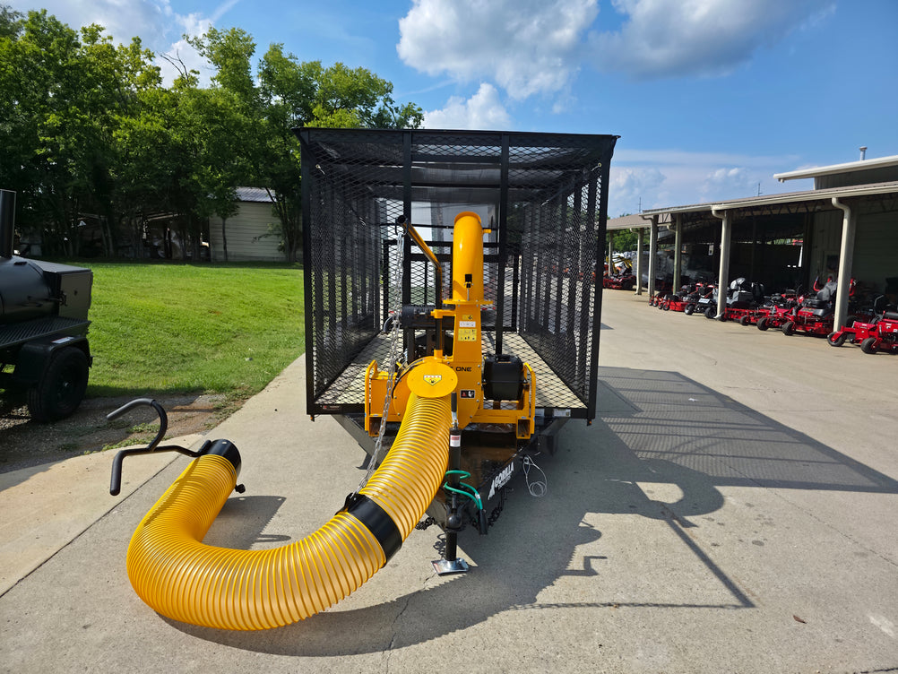 6.4x14 Debris Leaf Suction Removal Trailer with 21HP Debris Loader for ...