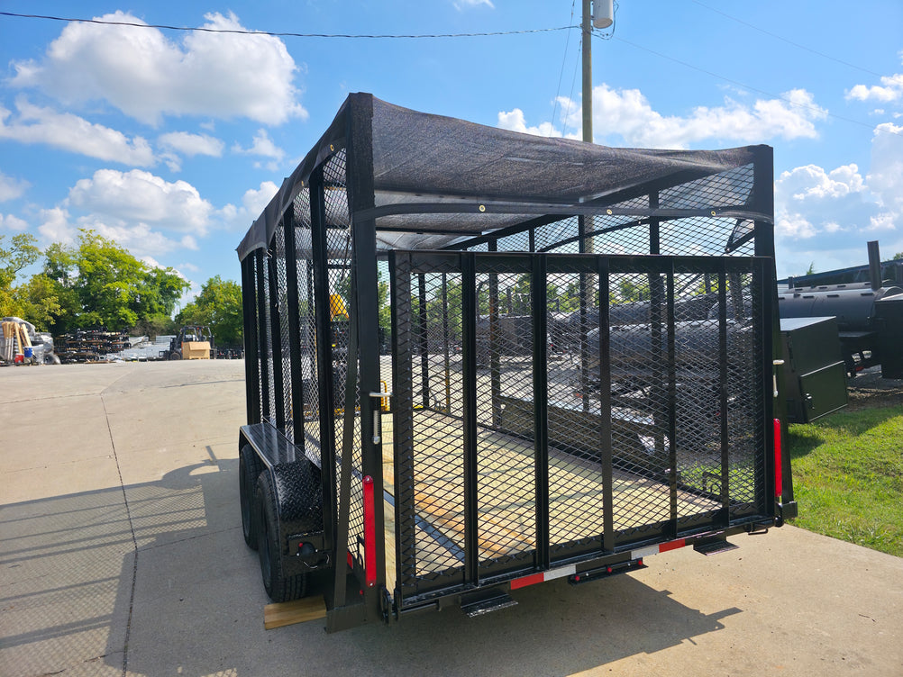 6.4x14 Debris Leaf Suction Removal Trailer with 21HP Debris Loader for ...