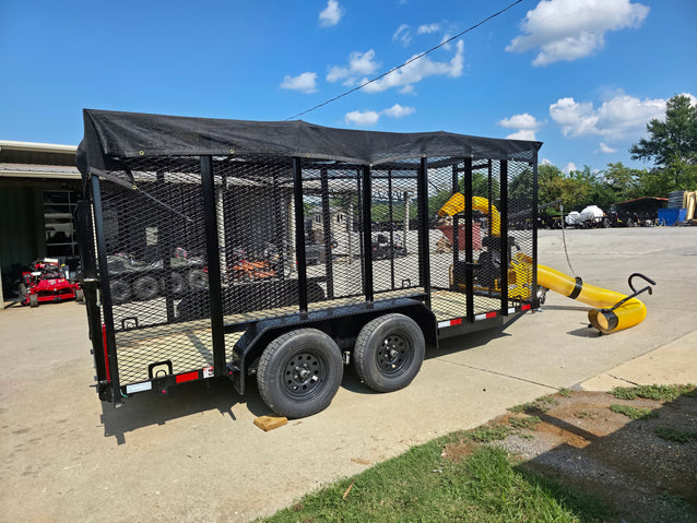 6.4x14 Debris Leaf Suction Removal Trailer with 21HP Debris Loader for ...