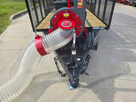 6.4x18 Debris Leaf Suction Removal Trailer with 18HP Debris Loader for ...