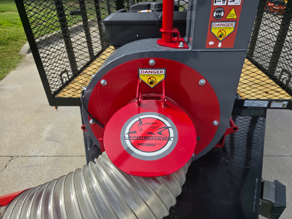 6.4x18 Debris Leaf Suction Removal Trailer with 18HP Debris Loader for ...