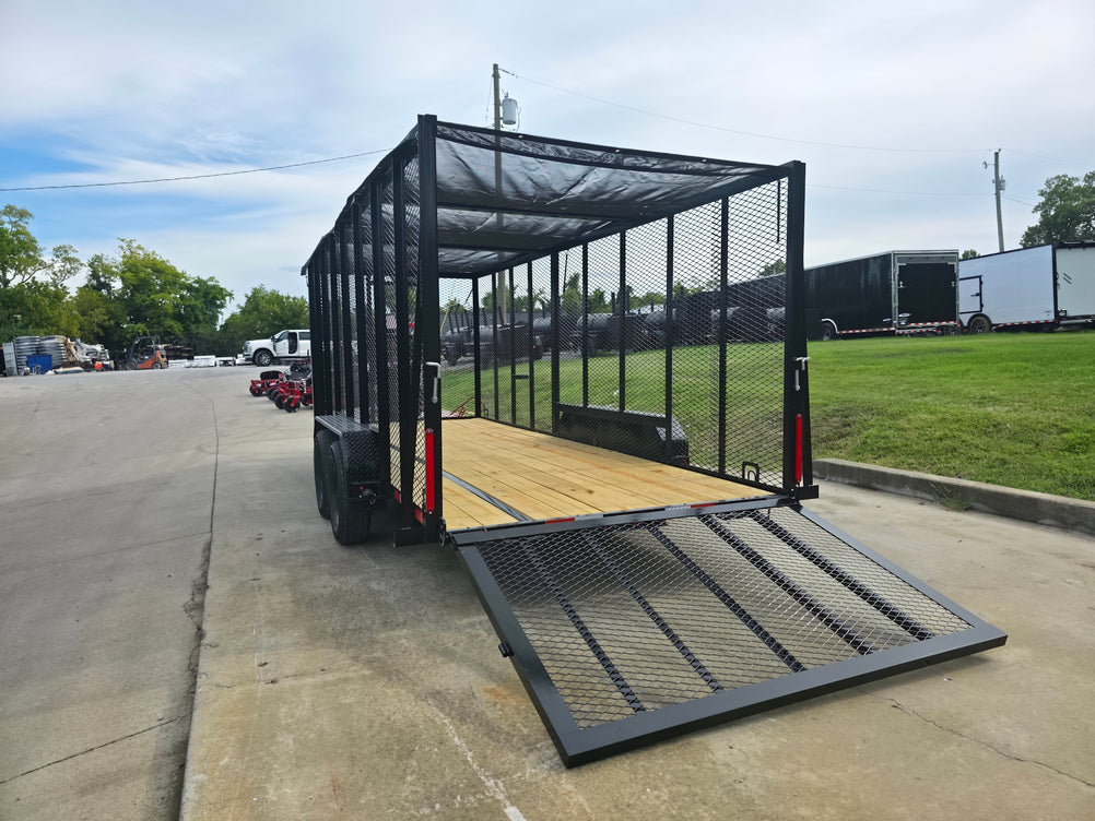 6.4x18 Debris Leaf Suction Removal Trailer with 18HP Debris Loader for ...