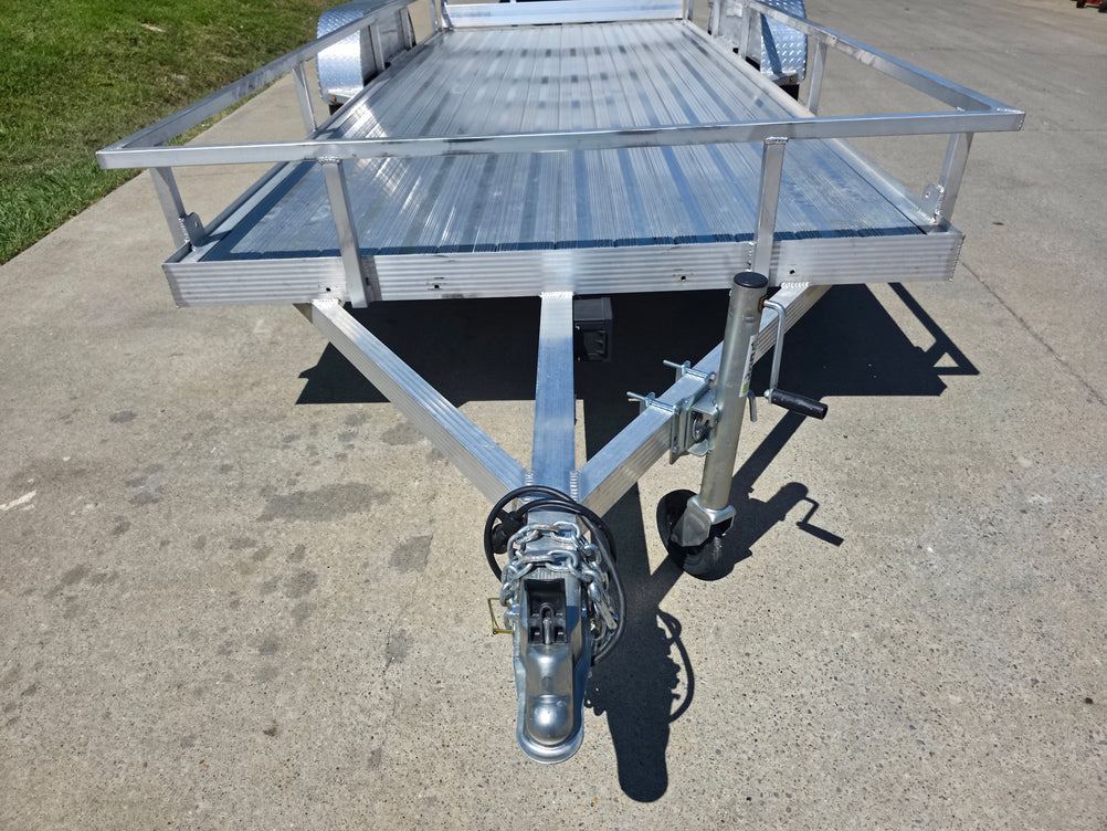 Used 6.4' x 16' All Aluminum Utility Trailer Dual Axle Straight Deck 7K ...