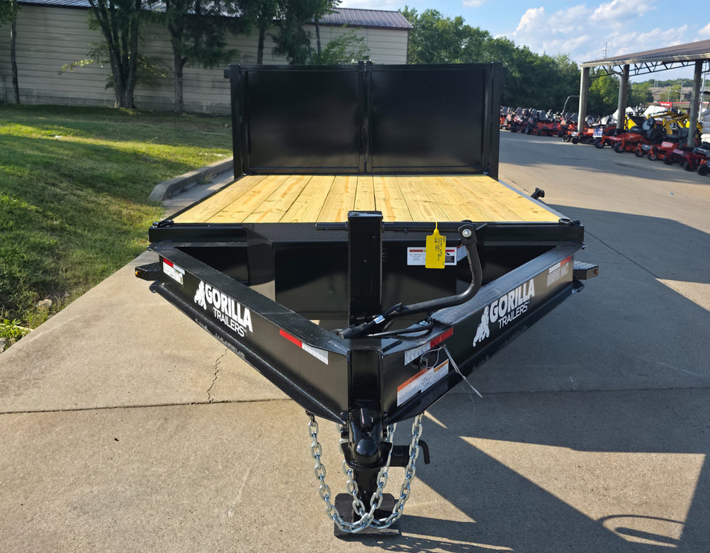 7x20 Hybrid Dump Utility Trailer with 3ft Sides Open Deck Equipment (2 ...