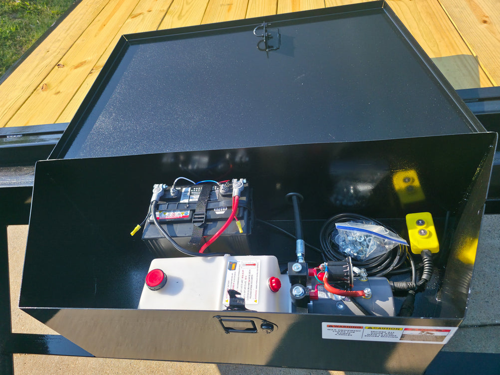 7x20 Hybrid Dump Utility Trailer with 3ft Sides Open Deck Equipment (2 ...