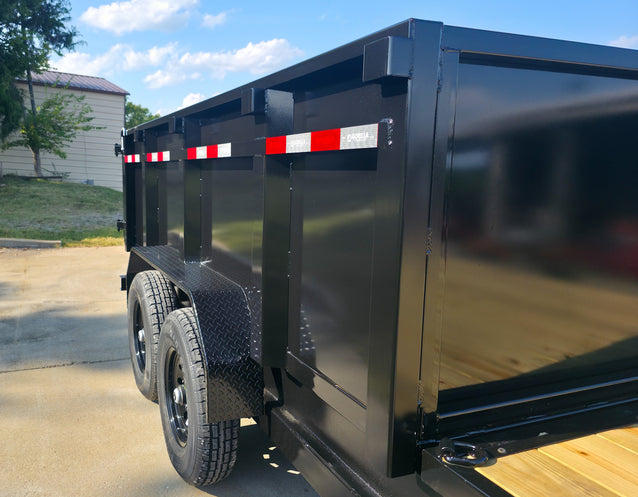 7x20 Hybrid Dump Utility Trailer with 3ft Sides Open Deck Equipment (2 ...