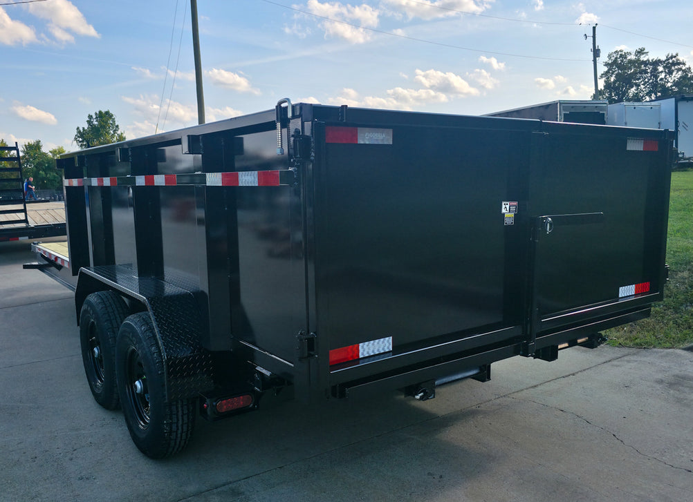 7x20 Hybrid Dump Utility Trailer with 3ft Sides Open Deck Equipment (2 ...