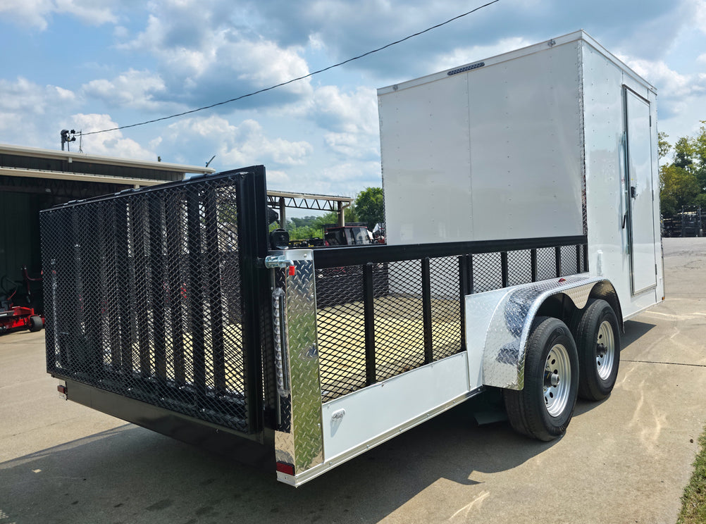 7x18 Hybrid Enclosed Trailer with Side Door (2) 5,200lb Axles Storage