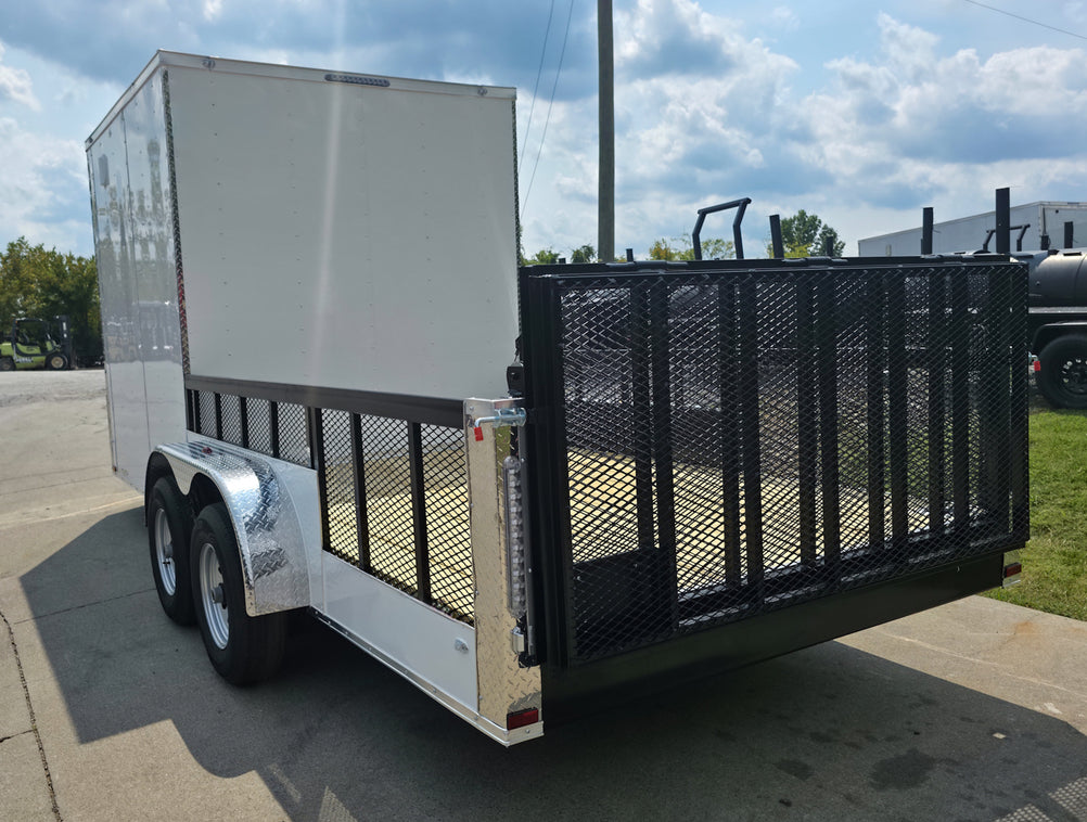 7x18 Hybrid Enclosed Trailer with Side Door (2) 5,200lb Axles Storage