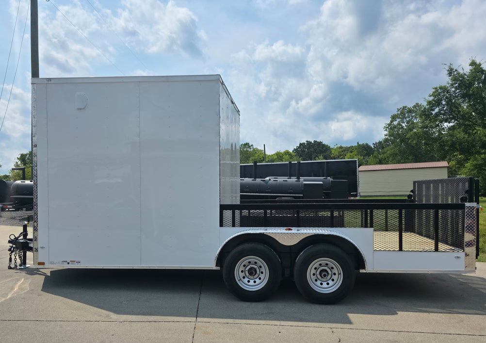 7x18 Hybrid Enclosed Trailer with Side Door (2) 5,200lb Axles Storage