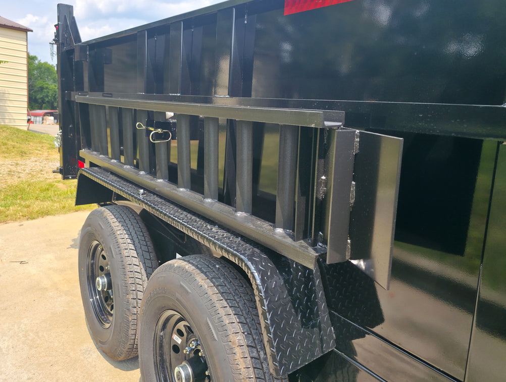 7x14 Telescopic Hydraulic Dump Trailer with 3ft Sides (2) 7K Axles 14K