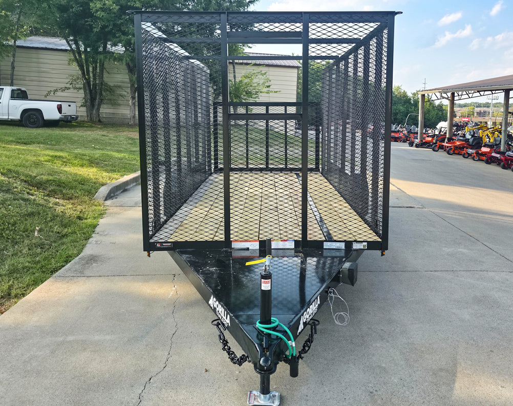 6.4' x 14' Leaf Cage Debris Loader Utility Trailer (2) 3500 Axles