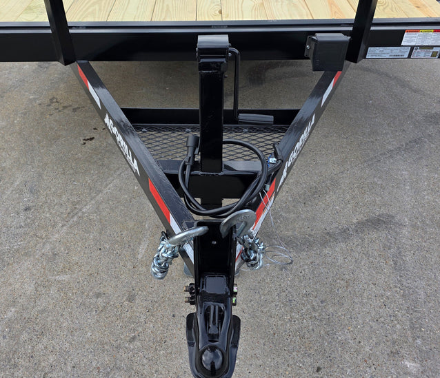 7X20 Equipment Trailer (2) 6000lb Axles with Stand-Up Ramps 12K GVWR ...