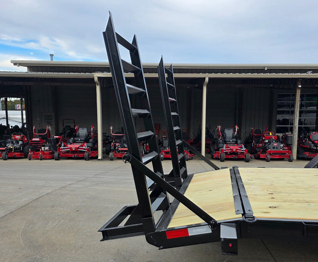 7X20 Equipment Trailer (2) 6000lb Axles with Stand-Up Ramps 12K GVWR ...