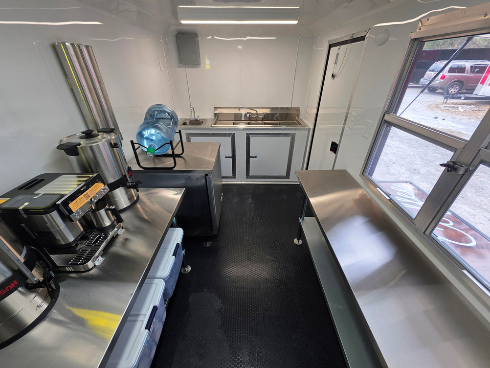 7' X 12' Coffee Theme Custom Concession Trailer Event Catering