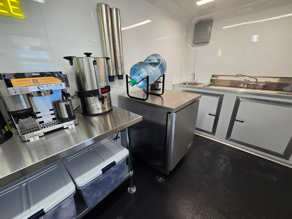 7' X 12' Coffee Theme Custom Concession Trailer Event Catering