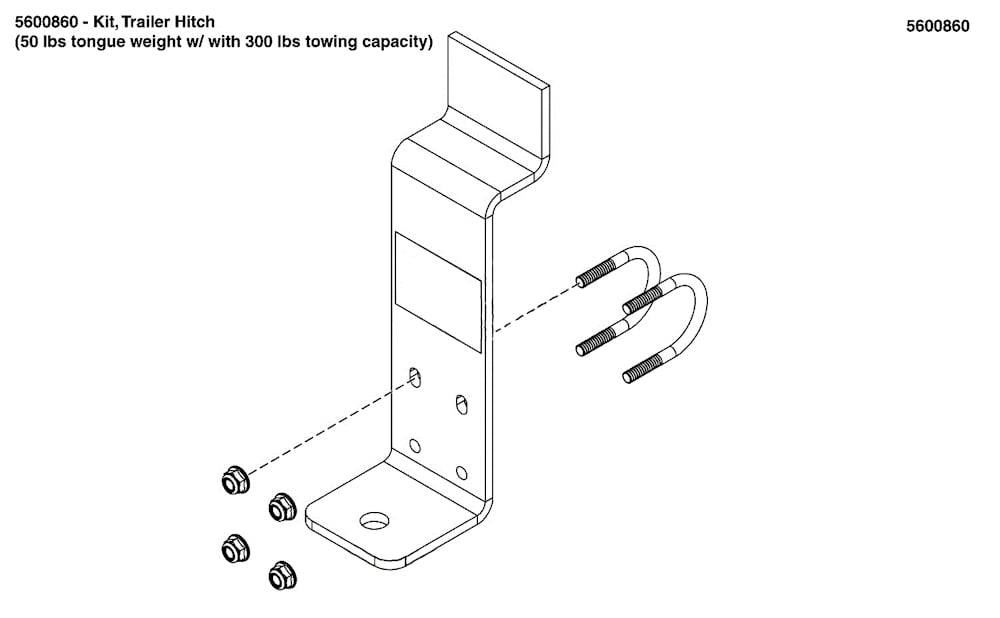 Ferris 5600860 Trailer Hitch Kit for IS3200Z/ISX3300/F320Z