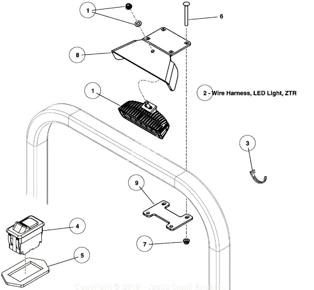 Ferris 5600891 LED Light Kit for Zero Turns with ROPS Mounted (IS/ISX/