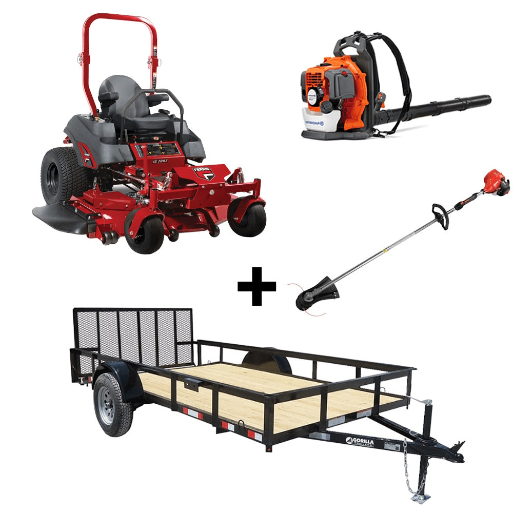 Ferris 5902061 IS700 60" Zero Turn Mower Util Trailer Handhelds Bundle