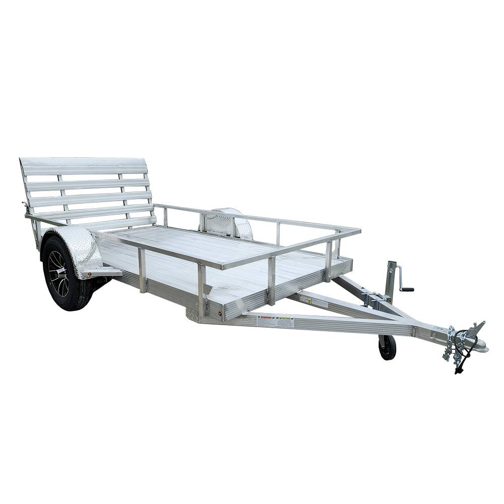 5' x 10' Aluminum Utility Trailer W Gate and Mag Wheels 3500lb Axle