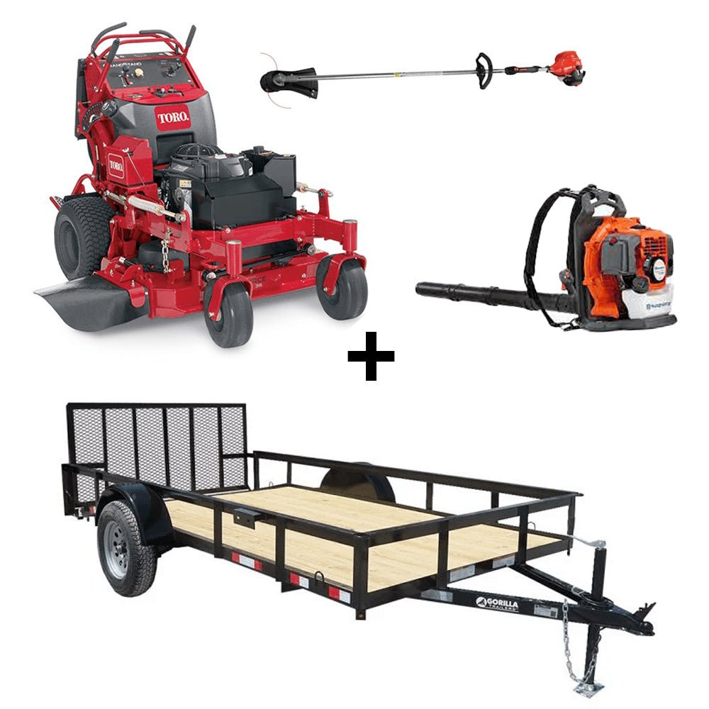 Toro 74534 36" GrandStand Mower Util Trailer Handheld Bundle