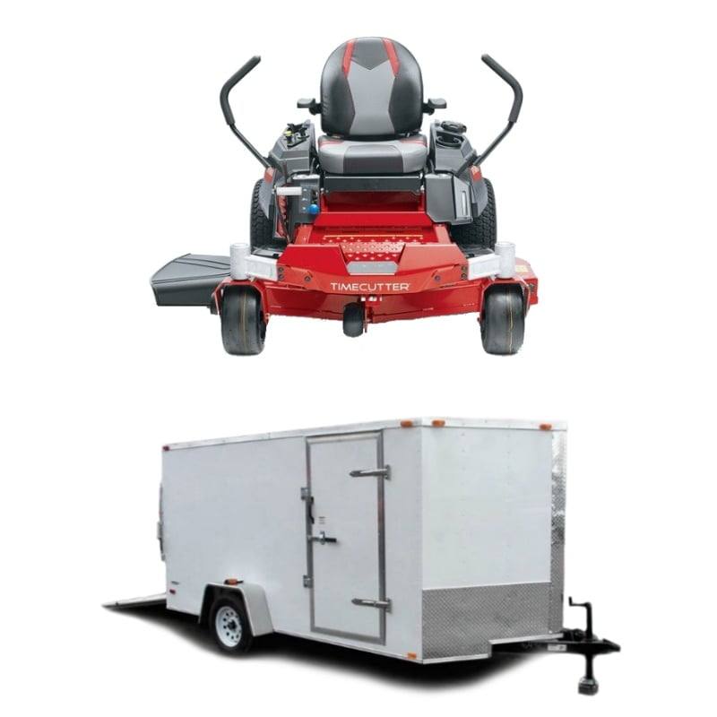 Toro 75759 50" Zero Turn Mower 6x12 Enclosed Trailer Package