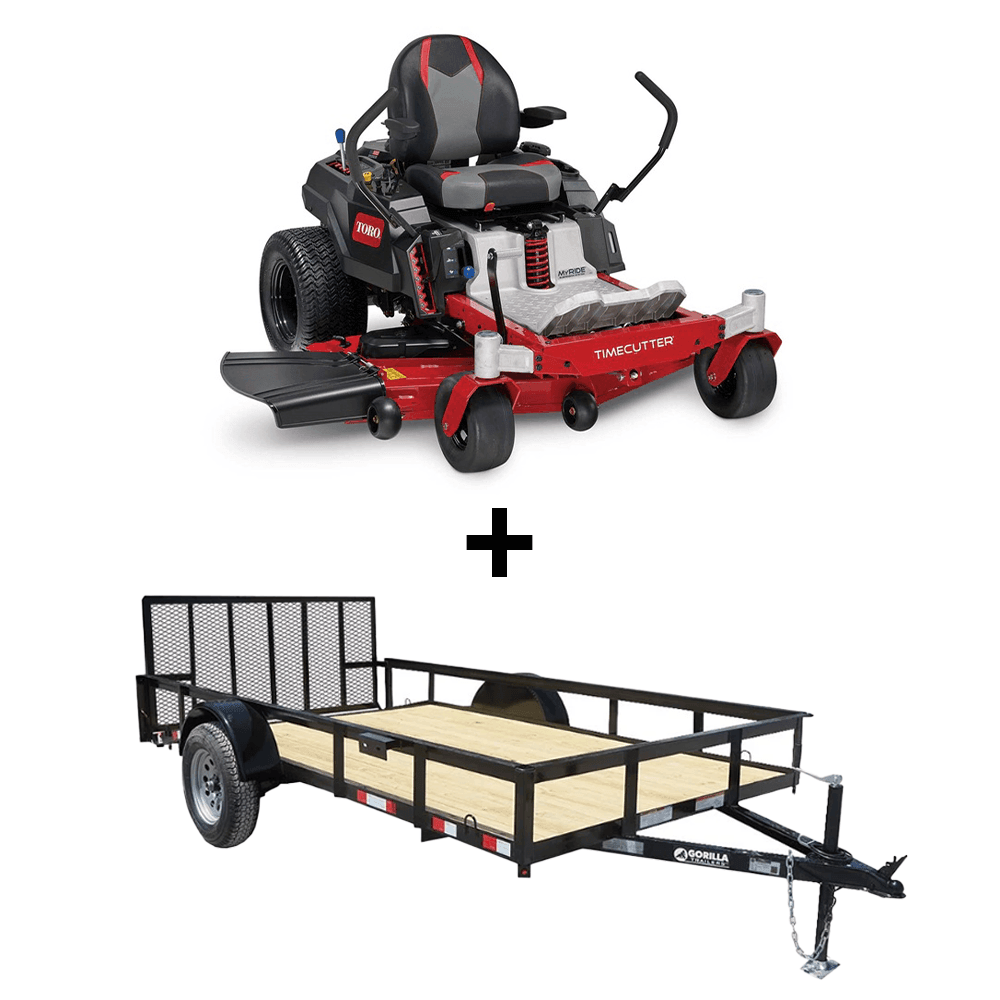 Toro 75756 TimeCutter MyRIDE 54" Zero Turn Mower Util Trailer Bundle