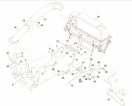 Toro 78567 Z Master E-Z Vac DFS Rear Bagger-60" Deck