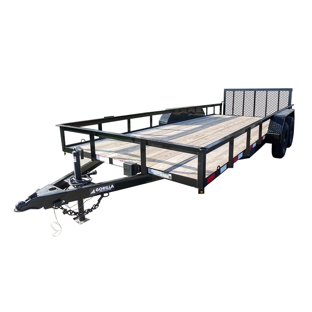 7x18 Dovetail Utility Trailer with gate (2) 3,500lb Axles 7K GVWR