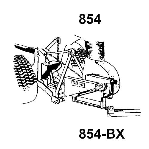 Trac Vac Model 854-BX Lawn Vacuum 3-Point Hitch PTO