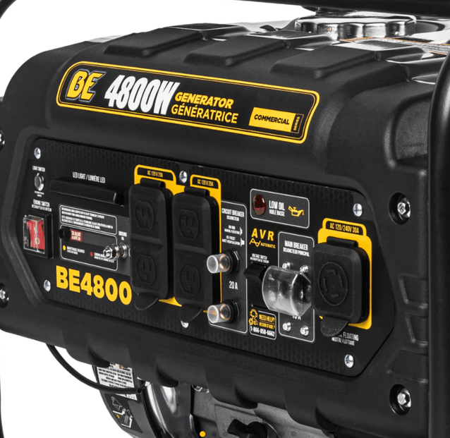 BE BE4800 Portable Generator - 4800 Max Watts, 3600 Running Watts, Pow