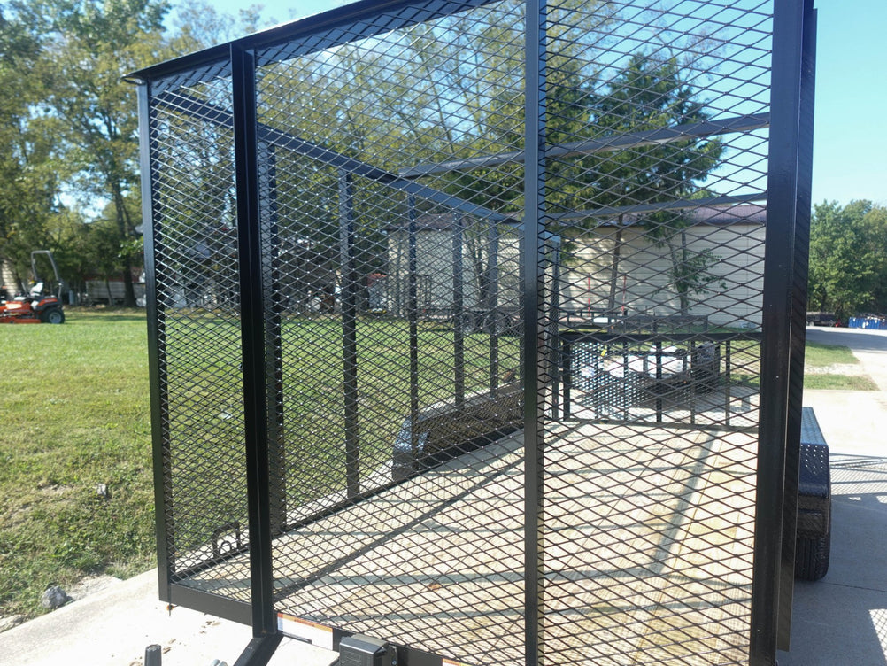 6.4x16 Dovetail Utility Trailer 6ft Mesh Sides (2) 3,500lb Axles - SLE ...