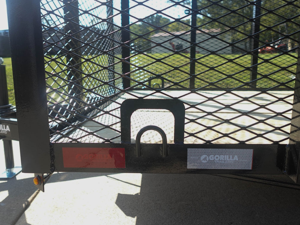 6.4x16 Dovetail Utility Trailer 6ft Mesh Sides (2) 3,500lb Axles - SLE ...