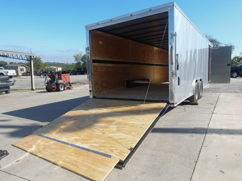 8.5x24 V-Nose Enclosed Trailer with E-Track (2) 5,200lb Axles
